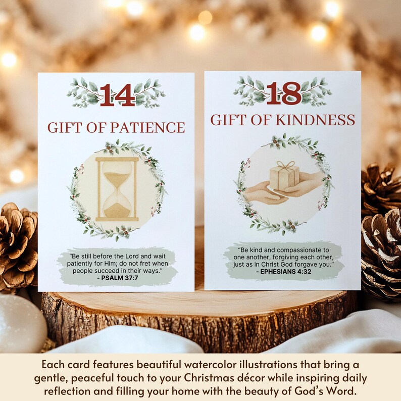 Christmas Advent Scripture Cards Printable Christian Advent Calendar ...