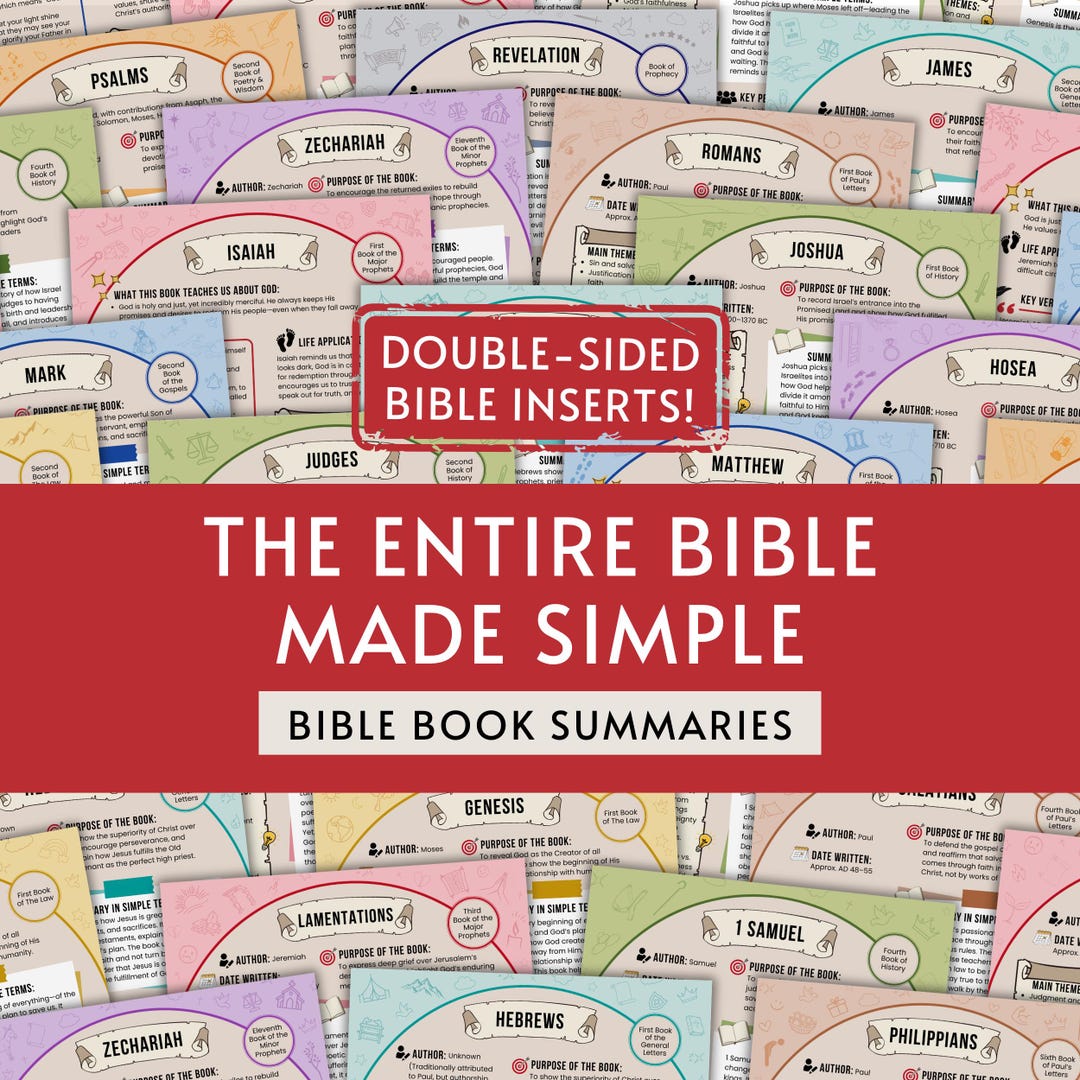 Entire Bible Made Simple Bible Summary Guide Pages Bible Tip Ins Bible ...