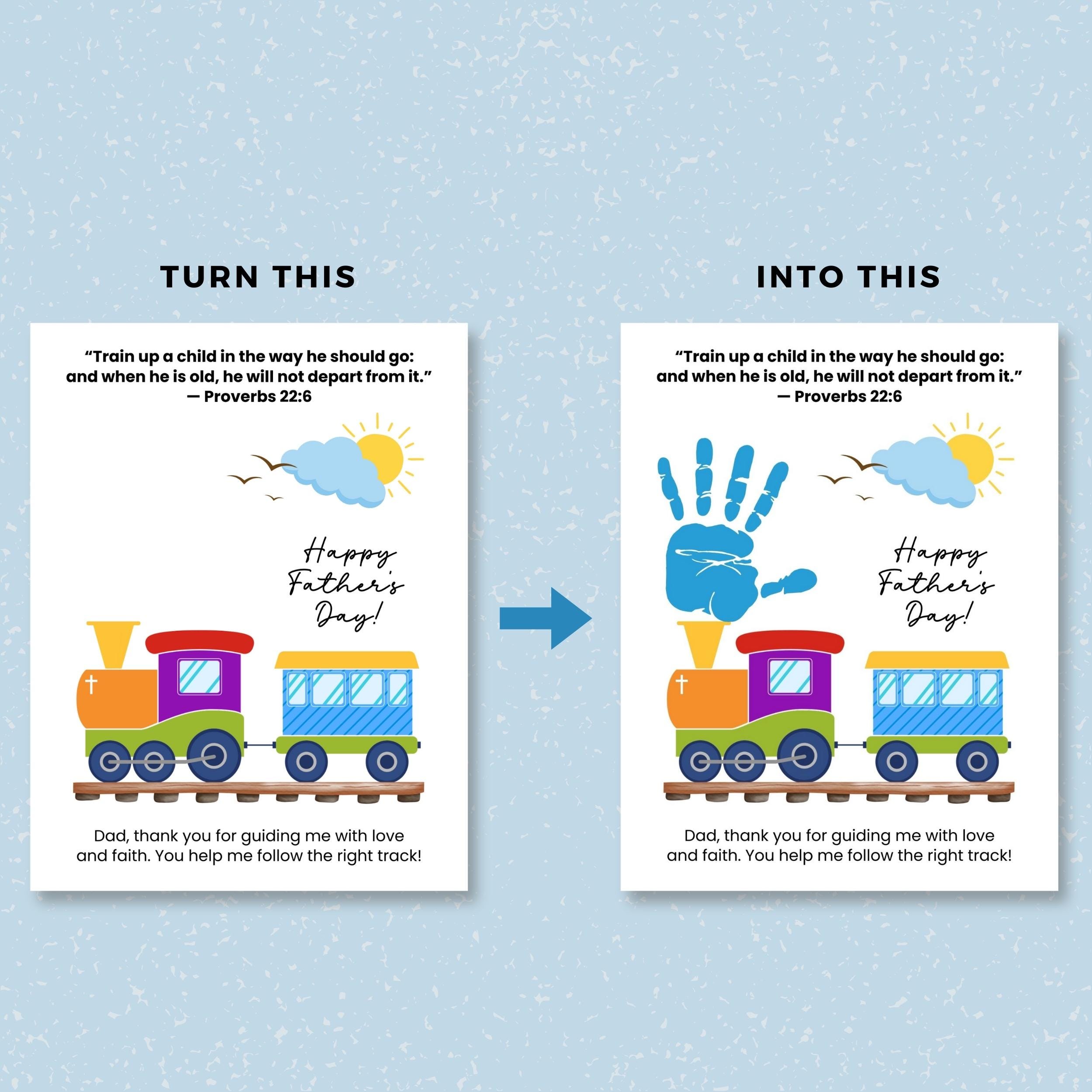 Father's Day Sunday School Craft Preschool Christian Handprint Crafts ...