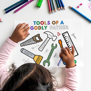 Christian Father's Day Coloring Page for Kids, Sunday School Fathers ...