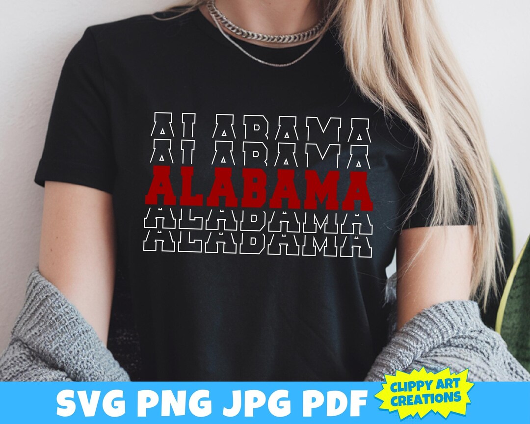 Alabama Stacked Varsity Letters SVG, USA State, Alabama Football ...
