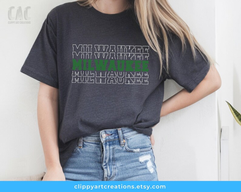 Milwaukee Stacked Letters SVG, Wi SVG, Basketball SVG, Wisconsin Svg ...