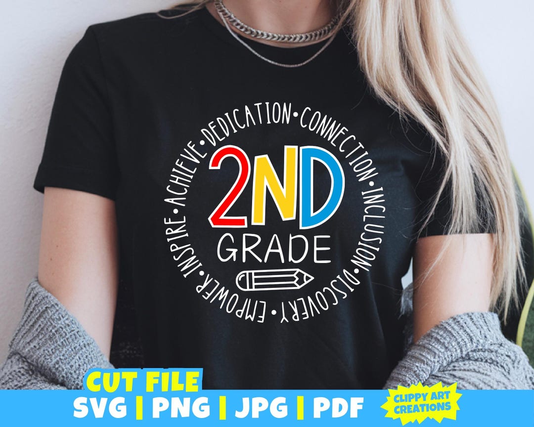 Retro 2nd Grade SVG, Back to School Png, 2nd Grade Teacher Svg, 2nd ...
