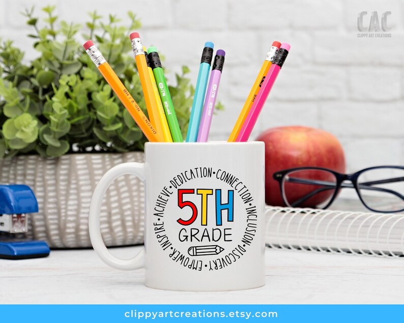 5to grado SVG, Escuela Png, 5to grado Png, Quinto grado Svg, Maestro de ...