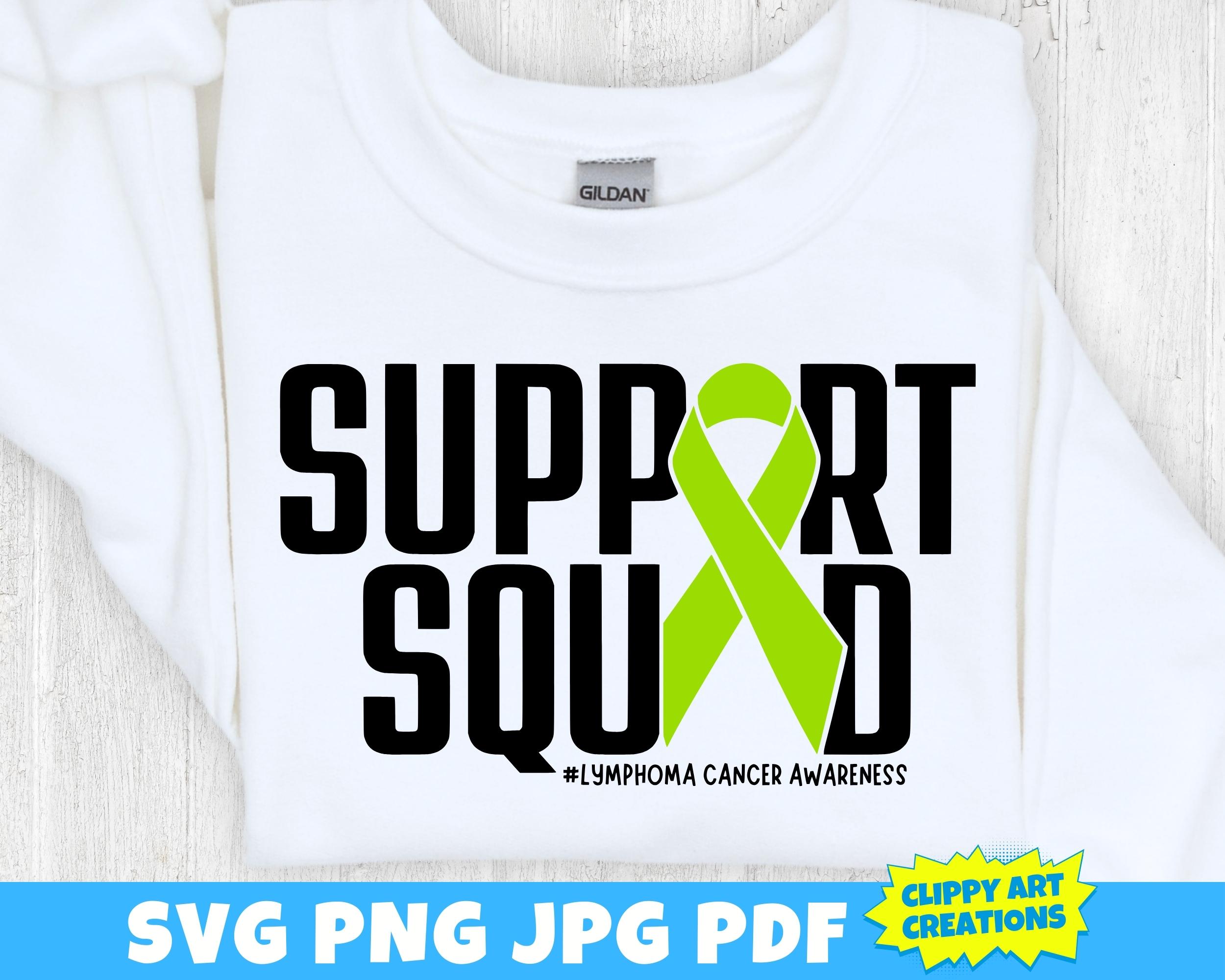 Lymphoma Cancer Svg, Awareness Ribbons SVG, Support Squad Svg, Lymphoma ...