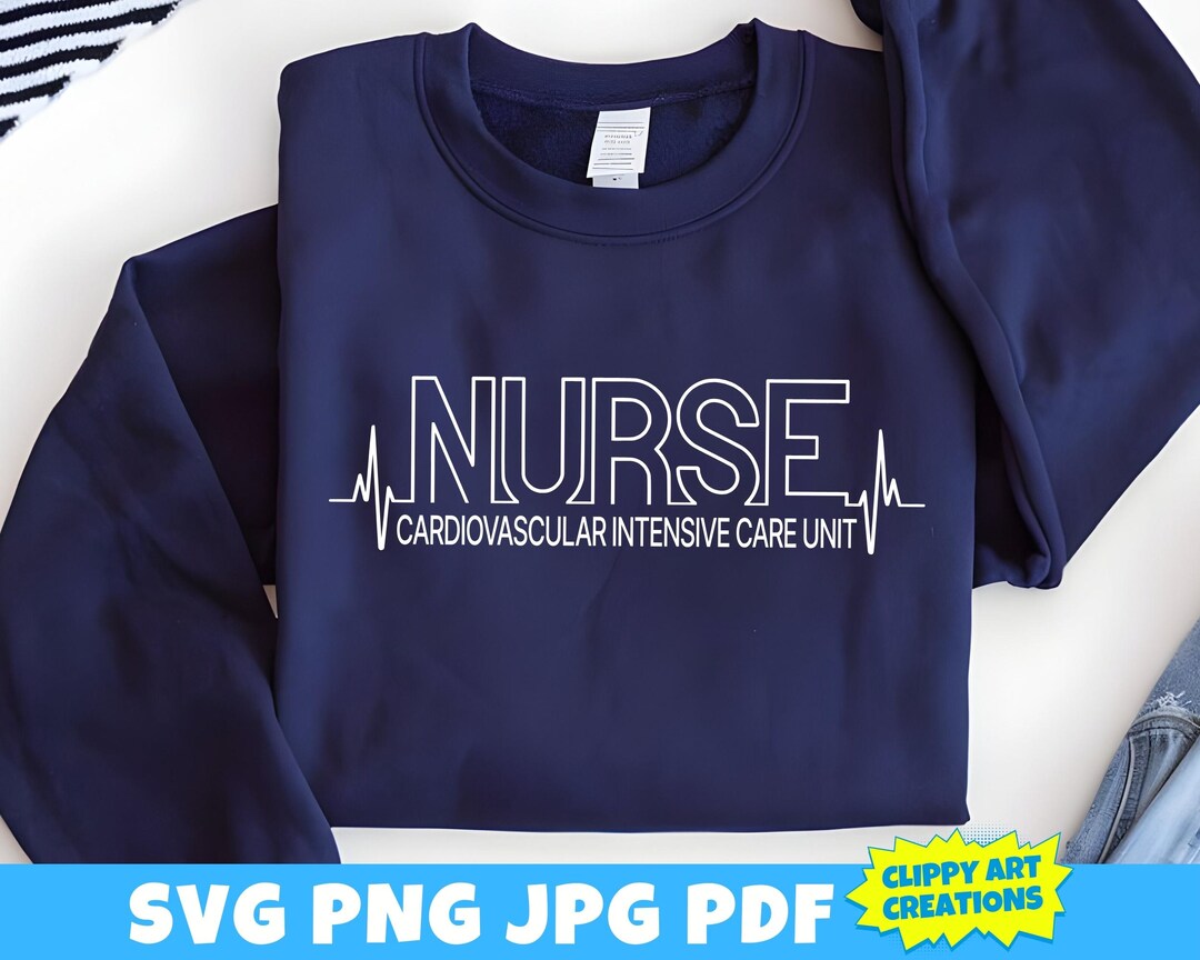 CVICU Nurse Heartbeat SVG, Cardiac Nurse Png, Medical SVG, Cvicu Nurse ...