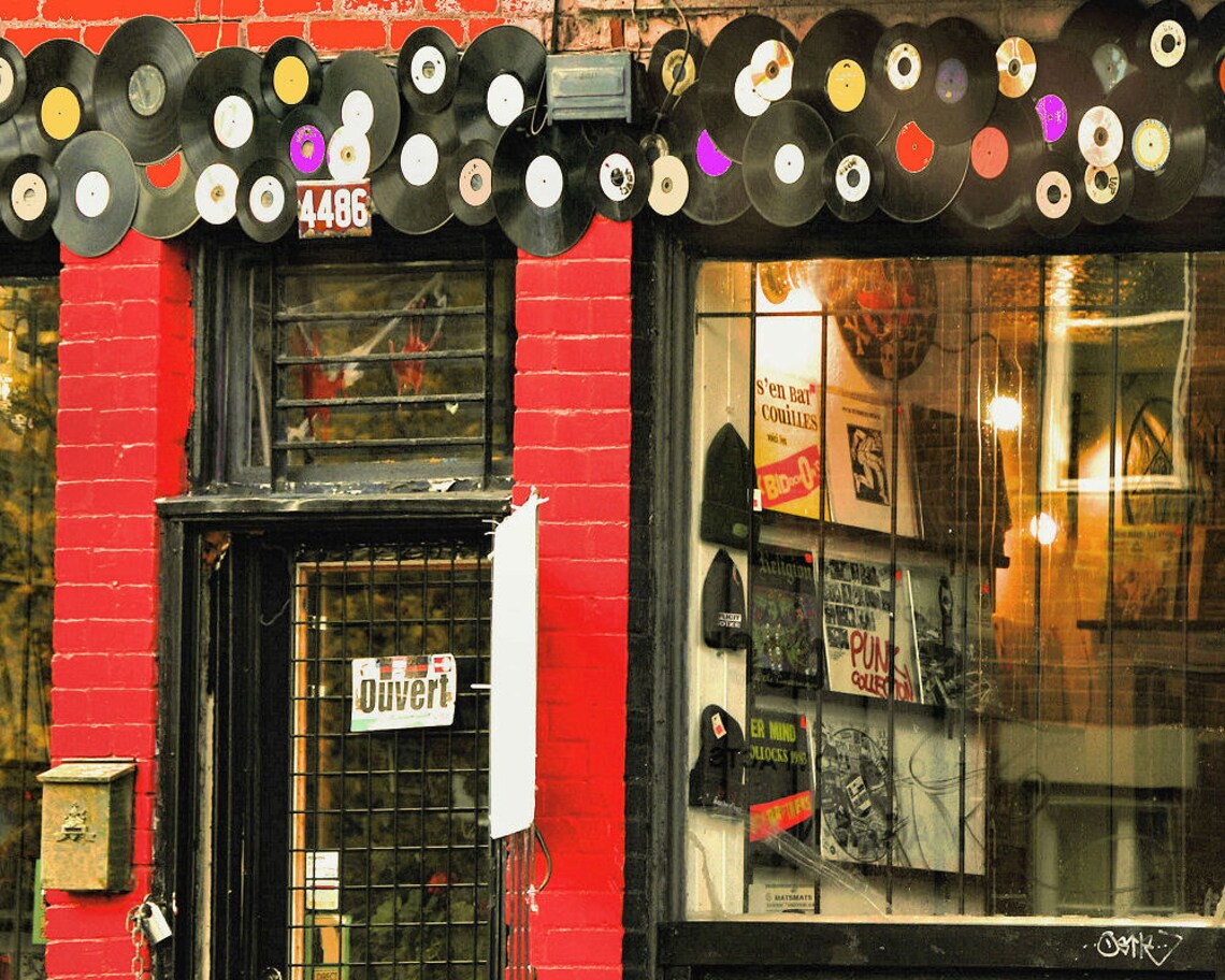 Urban Photography Montreal Funky Shop Red Brick Window - Etsy