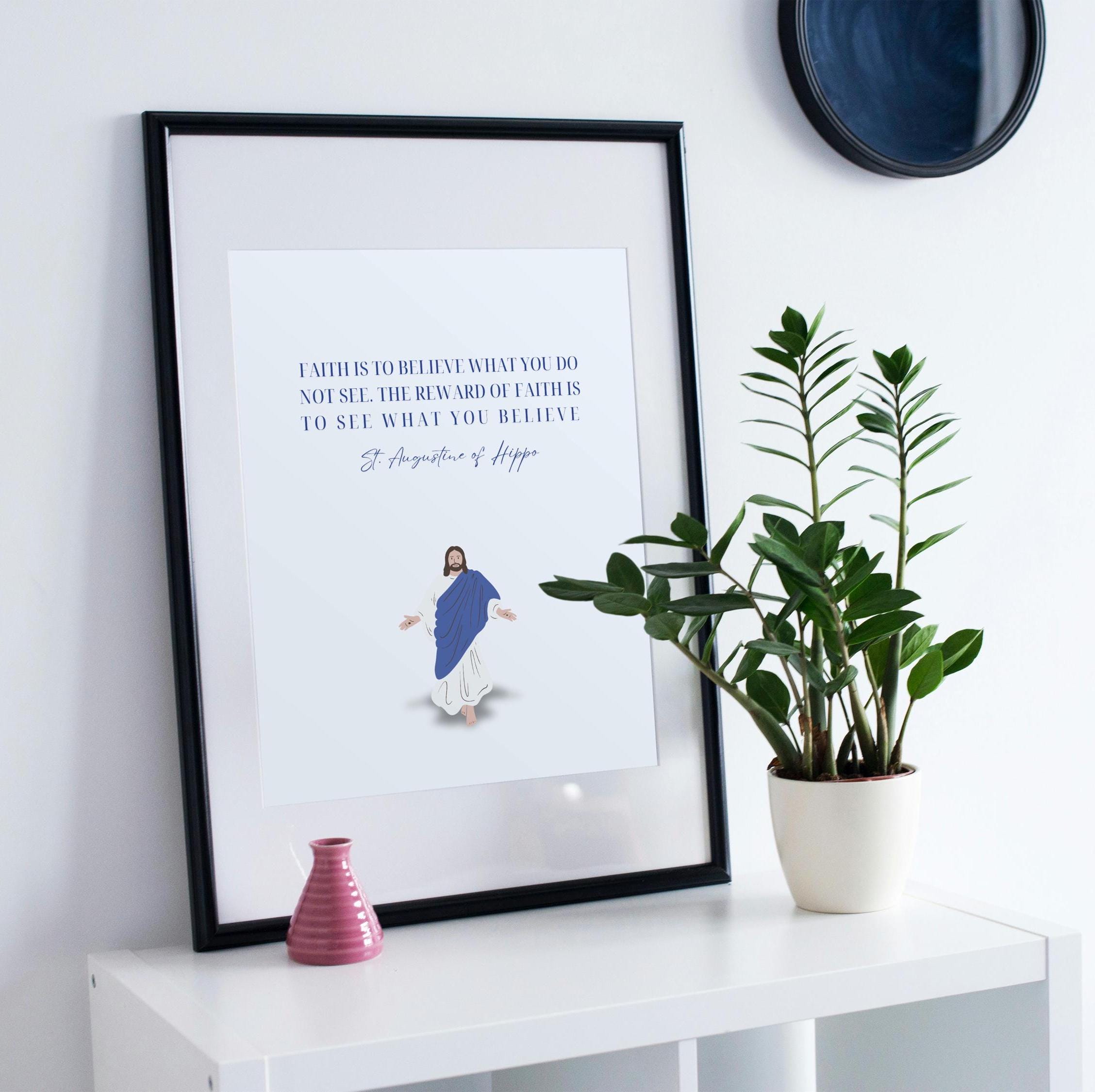 St. Augustine of Hippo | Priest Gift | Catholic Artwork | Christian Art ...