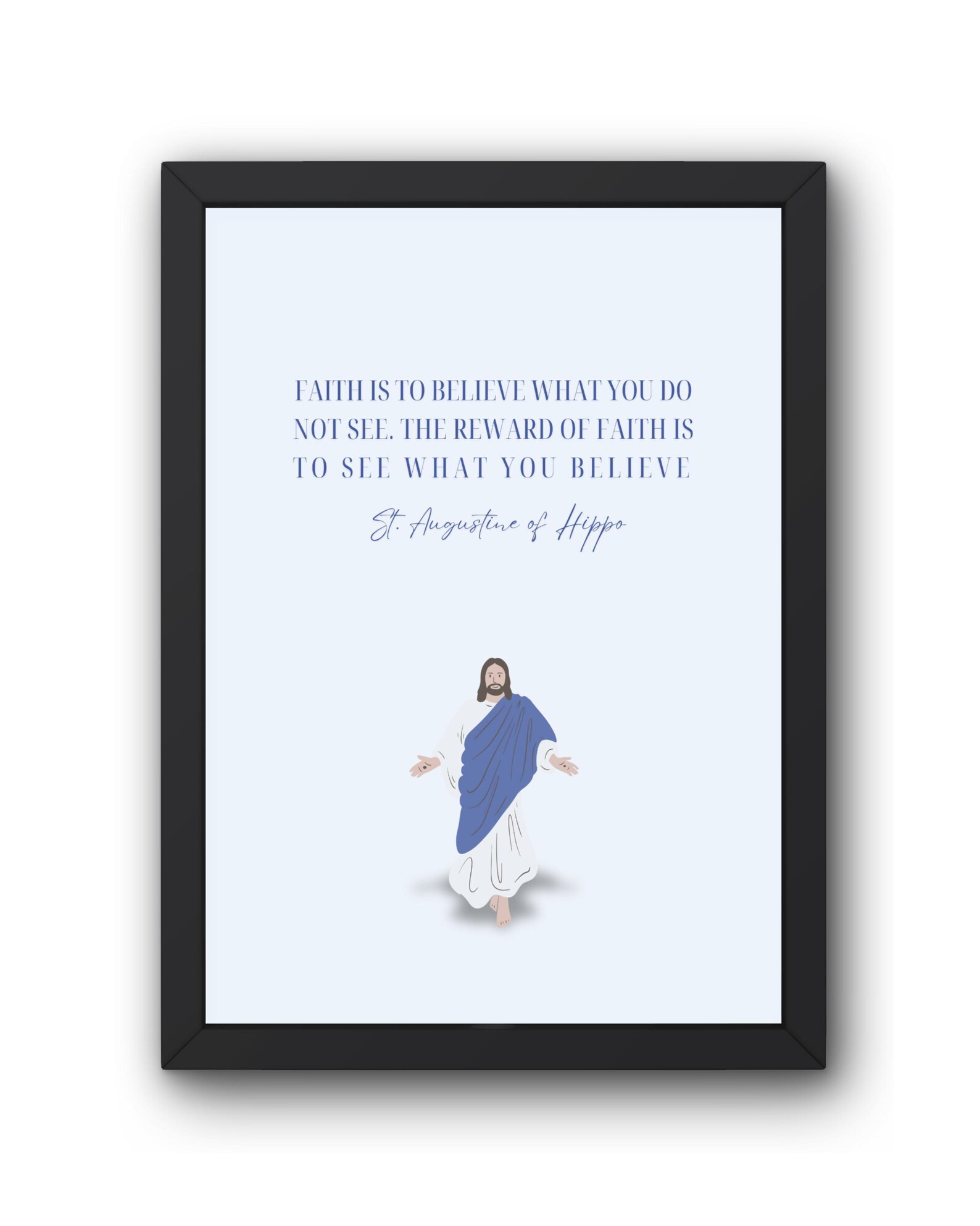 St. Augustine of Hippo | Priest Gift | Catholic Artwork | Christian Art ...
