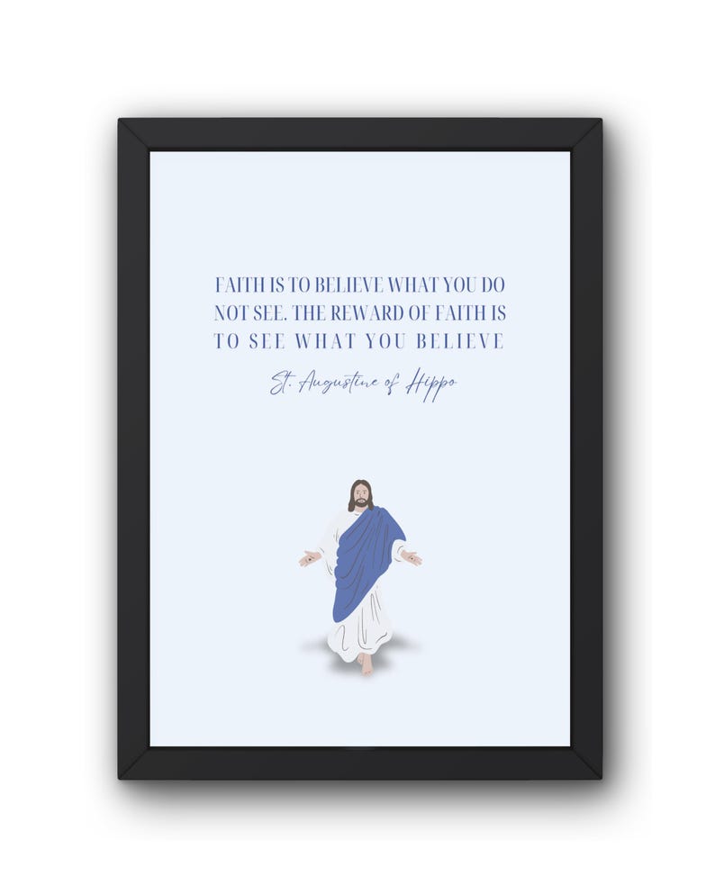 St. Augustine of Hippo | Priest Gift | Catholic Artwork | Christian Art ...