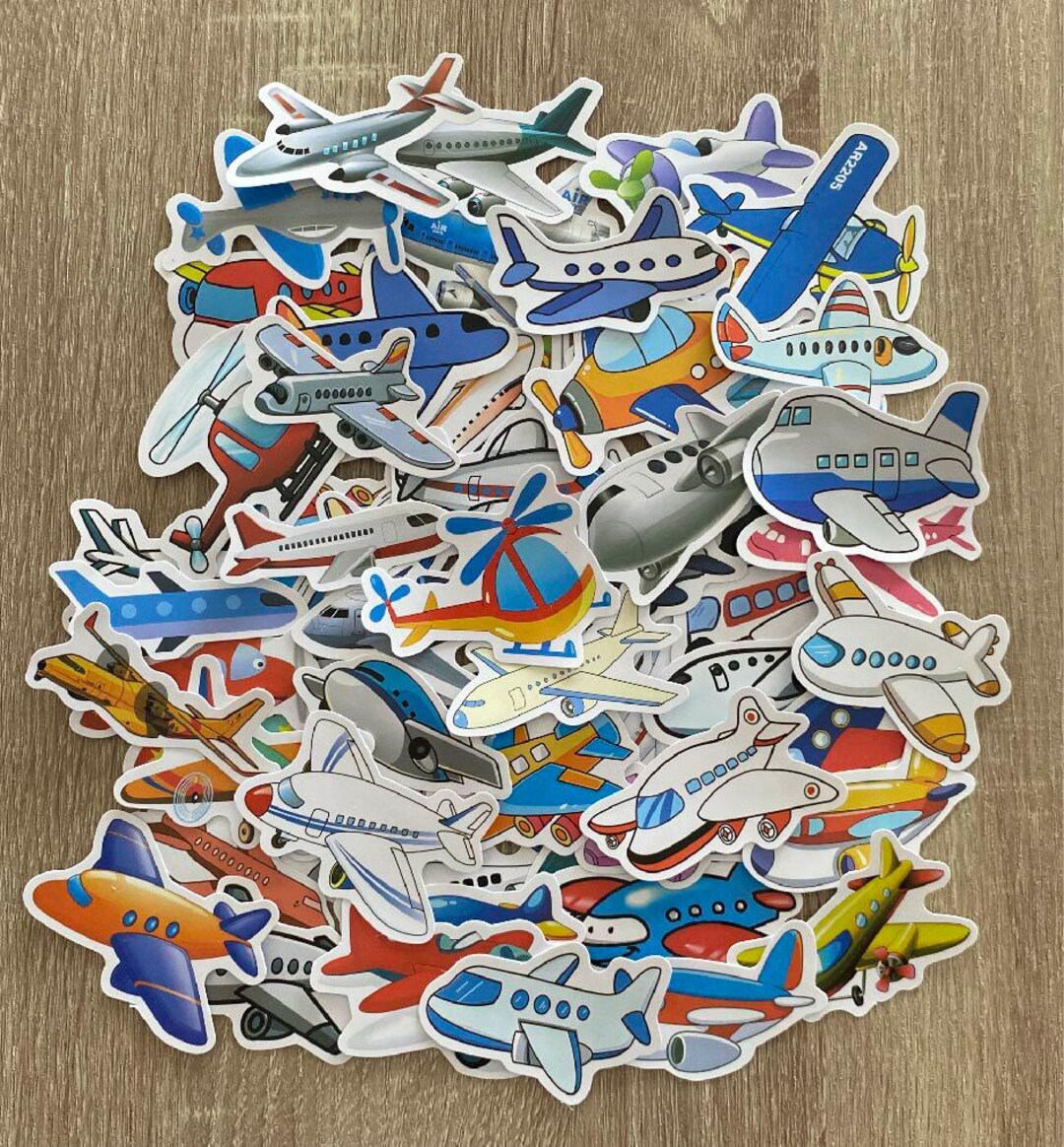 Set of Airplane Stickers, Individually or in Batches, for Computers ...