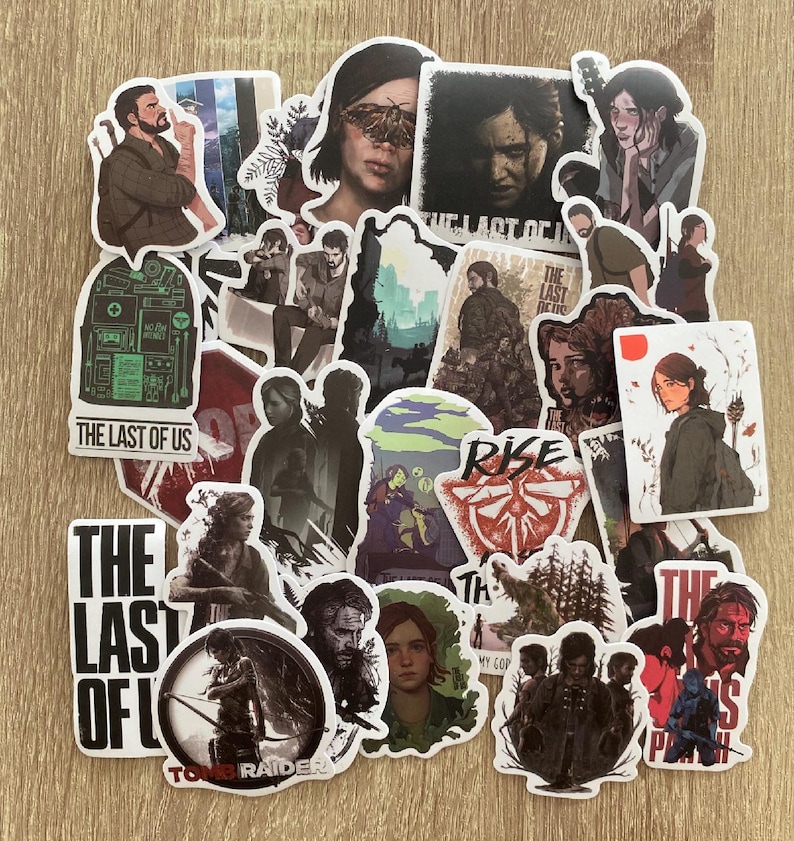 Joel and Ellie Sticker Set, Zombie Video Game Stickers, for Laptops ...