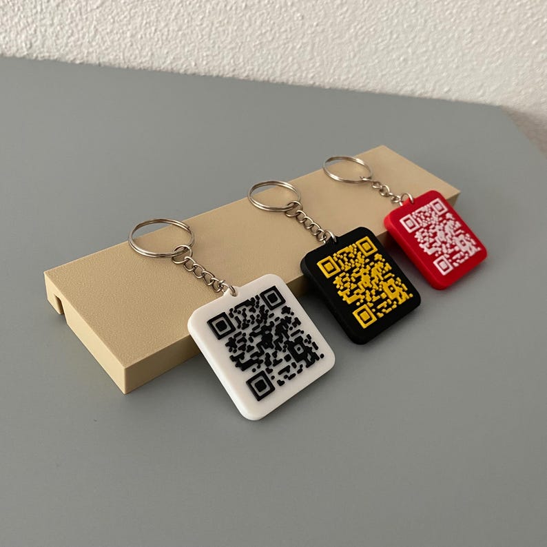 Porte-clés QR Code personnalisé, fabriqué en France, impression 3D ...