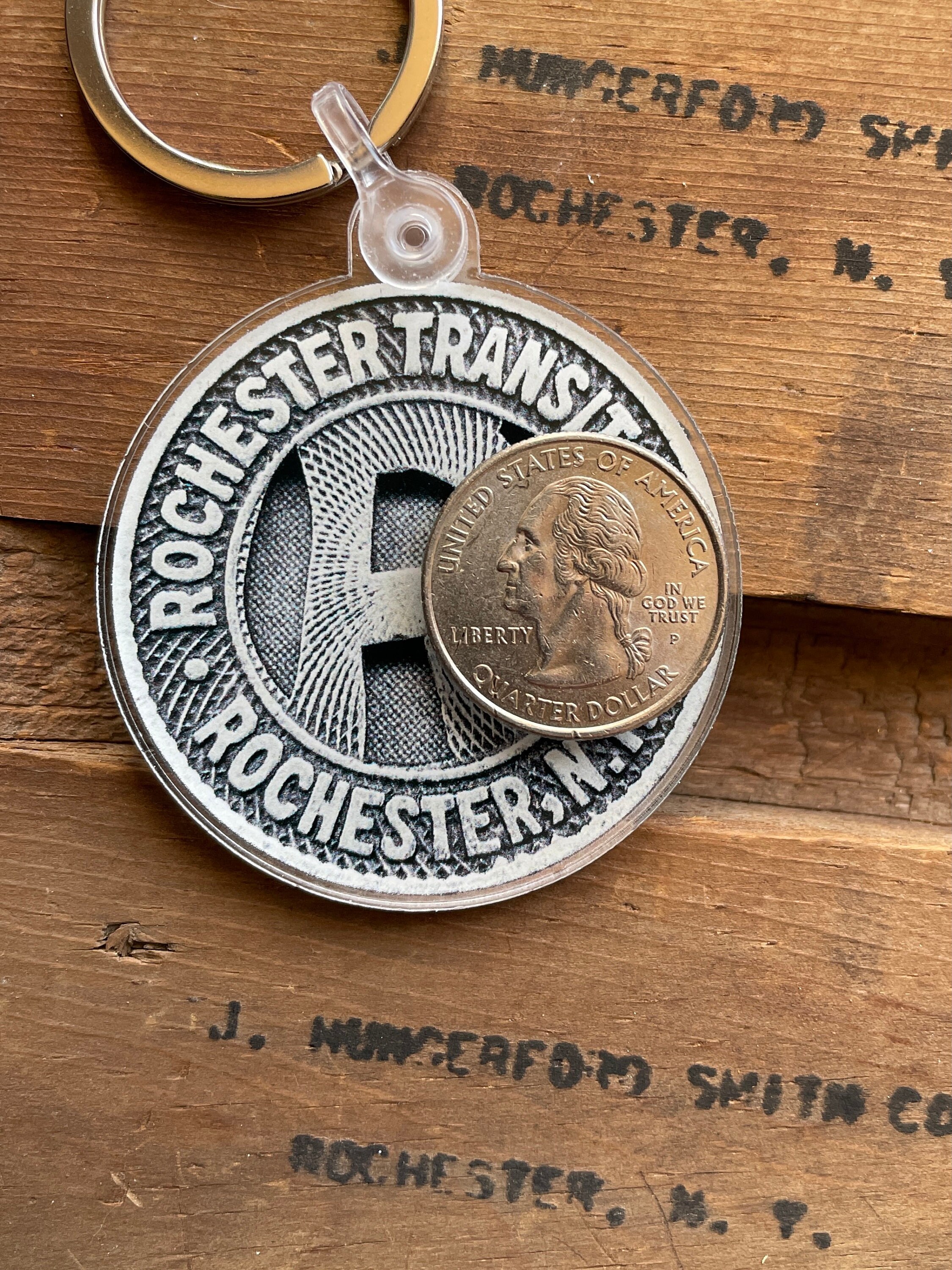 Rochester NY Keychain, Subway Token Keychain, Acrylic Keychain, Vintage ...