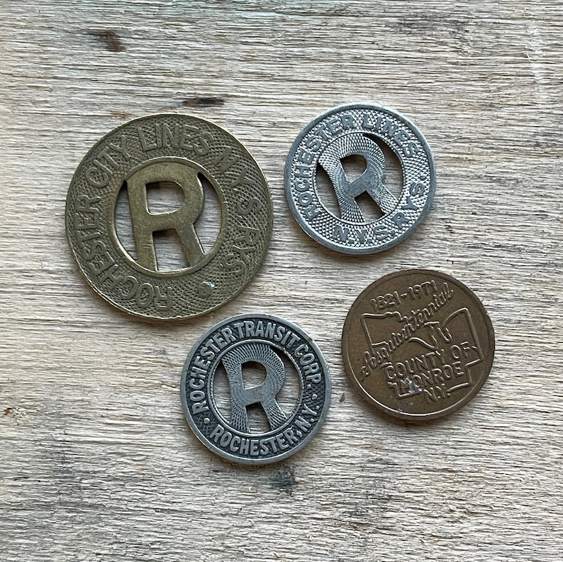 Vintage Rochester Transit Tokens: New York Collectible - Etsy