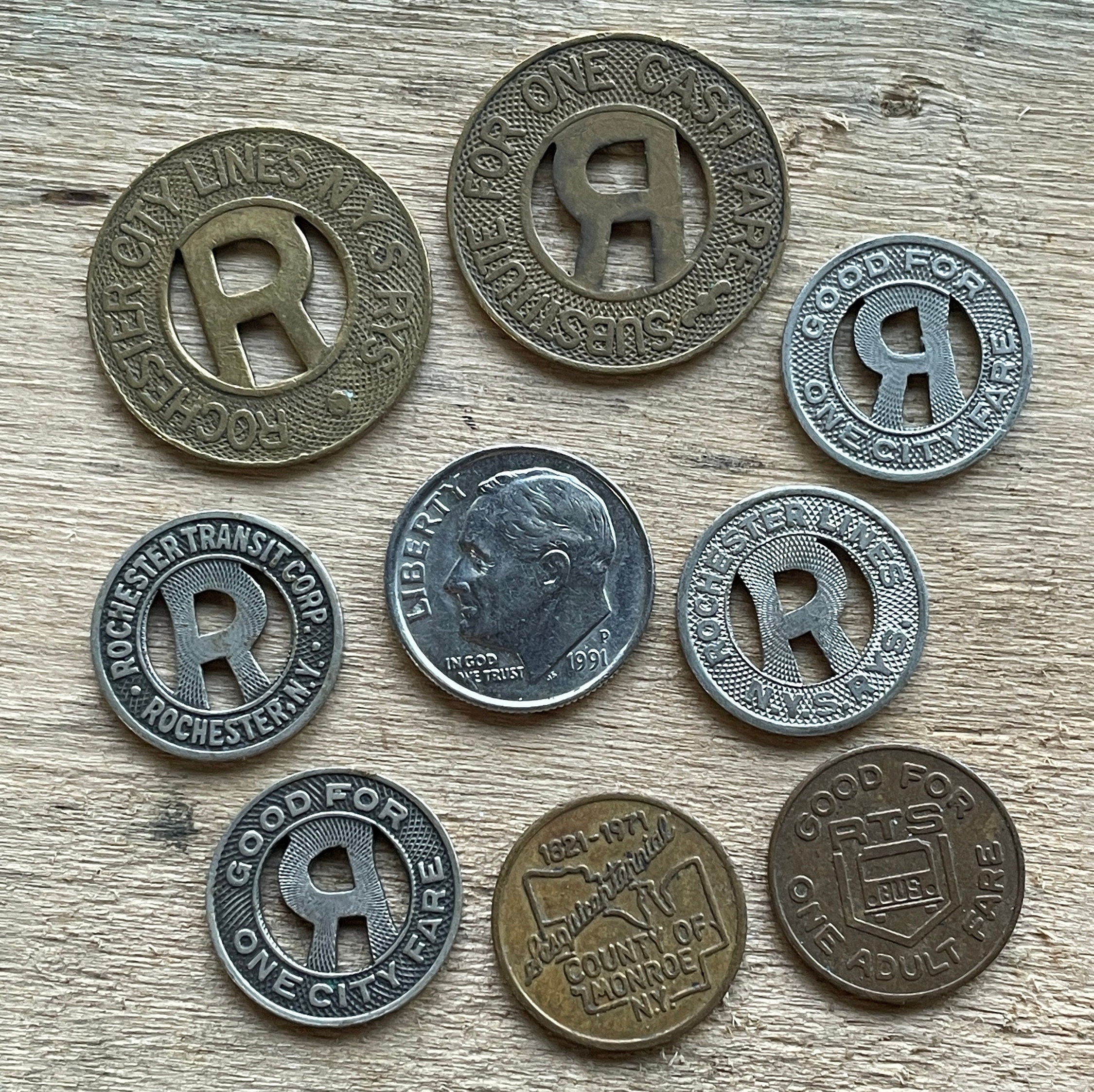 Vintage Rochester Transit Tokens: New York Collectible - Etsy