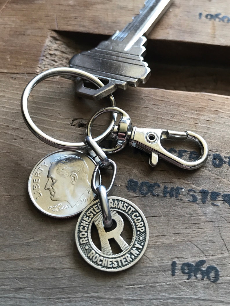 Rochester New York Token Key Chain, Bus Token, Subway Token, Key Chain ...