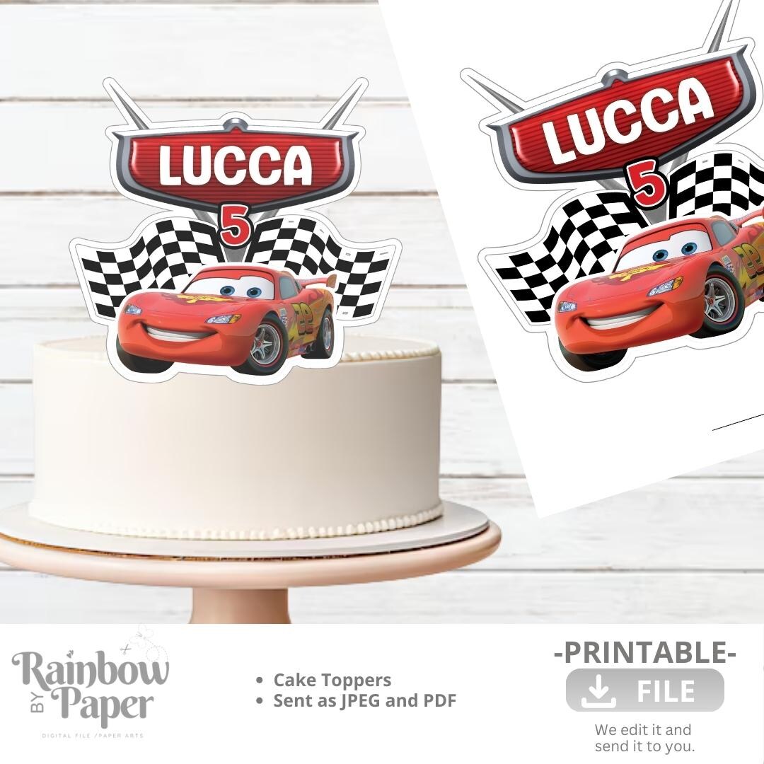 Printable Cars Cake Topper | Download Print Mcqueen Cake Toppers ...