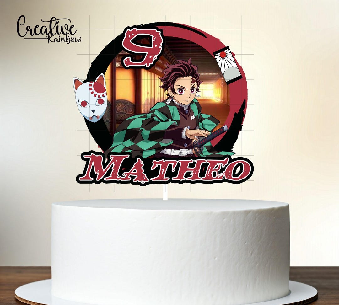 Printable Demon Slayer Cake Topper Tanjiro / Digital File - Etsy