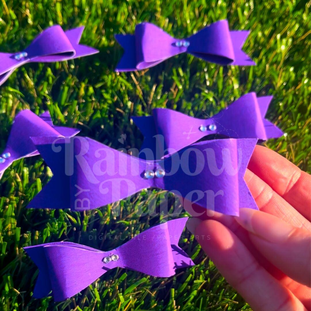 6 Bow Paper Cupcake Toppers - Birthday - New Years - Wedding - Baby,3d ...