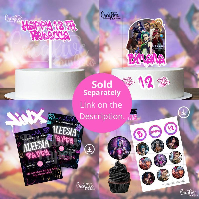 Printable Legue of Legends Arcane Cake Topper Vinx / Digital File - Etsy