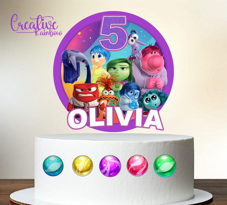 Printable Inside Out Cake Topper, Inside Out Birthday Cake Topper ...