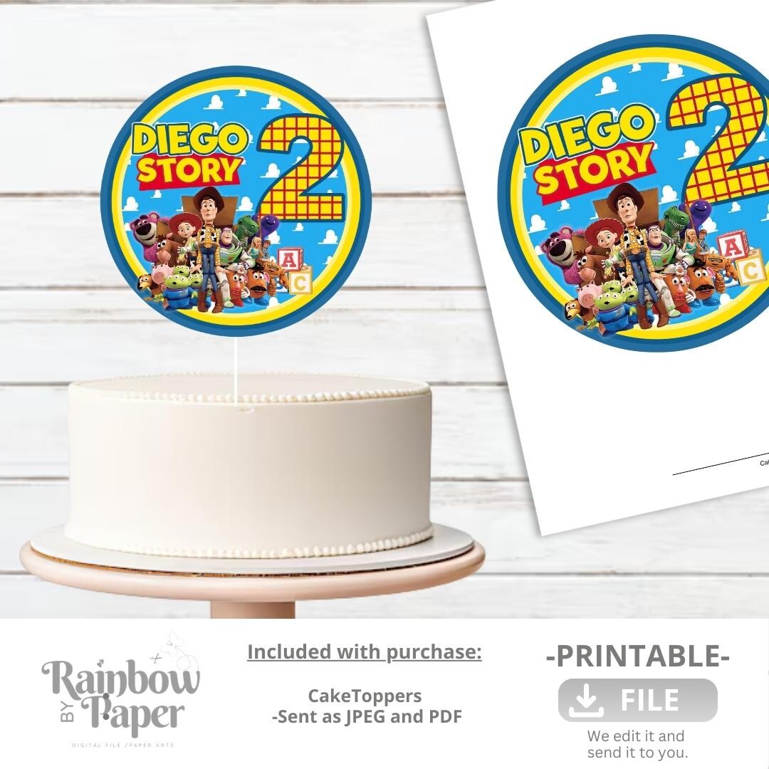 Toy Story Printable Cake Topper, Digital Cake Topper, Personalized - Etsy