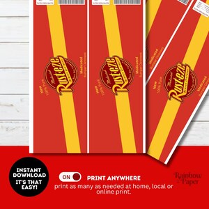 Printable Cars Party Favor Rusteze Label for Mini Pringles Chip Cans ...