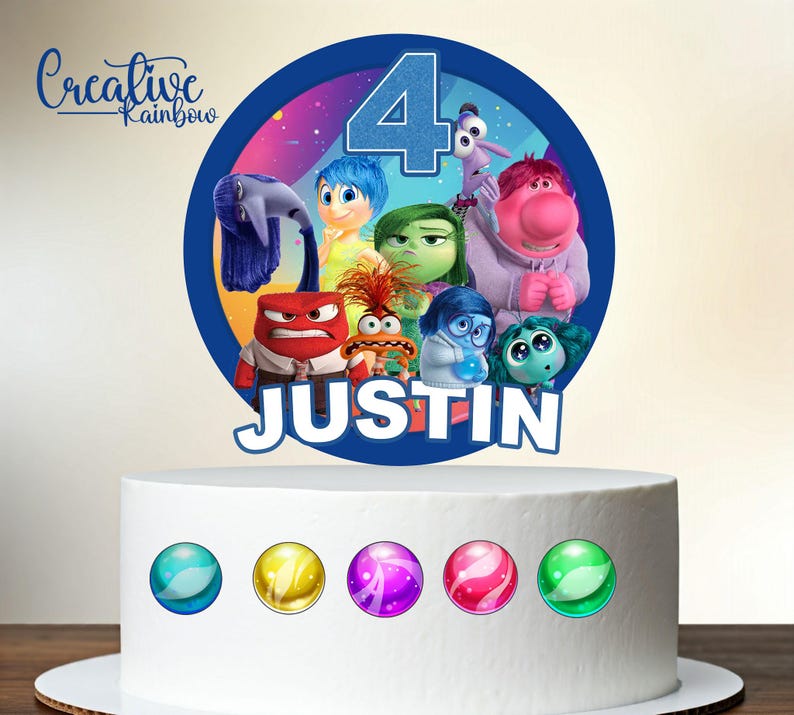 Printable Inside Out Cake Topper, Inside Out Birthday Cake Topper ...