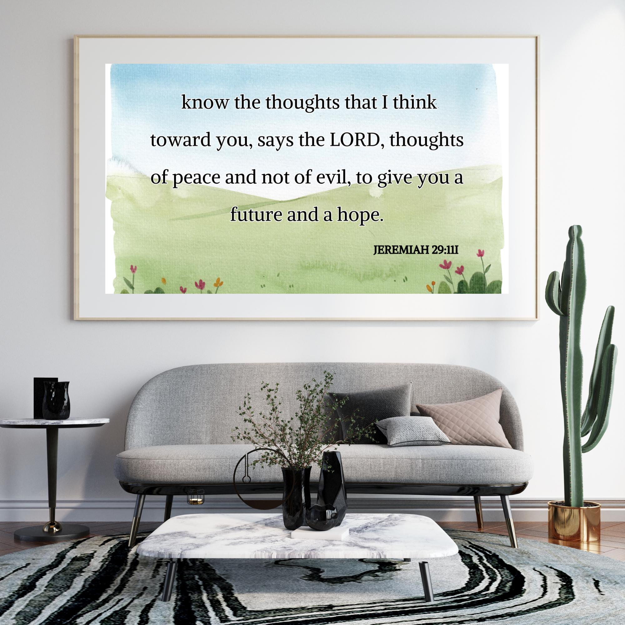 Faith-filled Scripture Wall Art Inspirational Bible Verse Print for ...