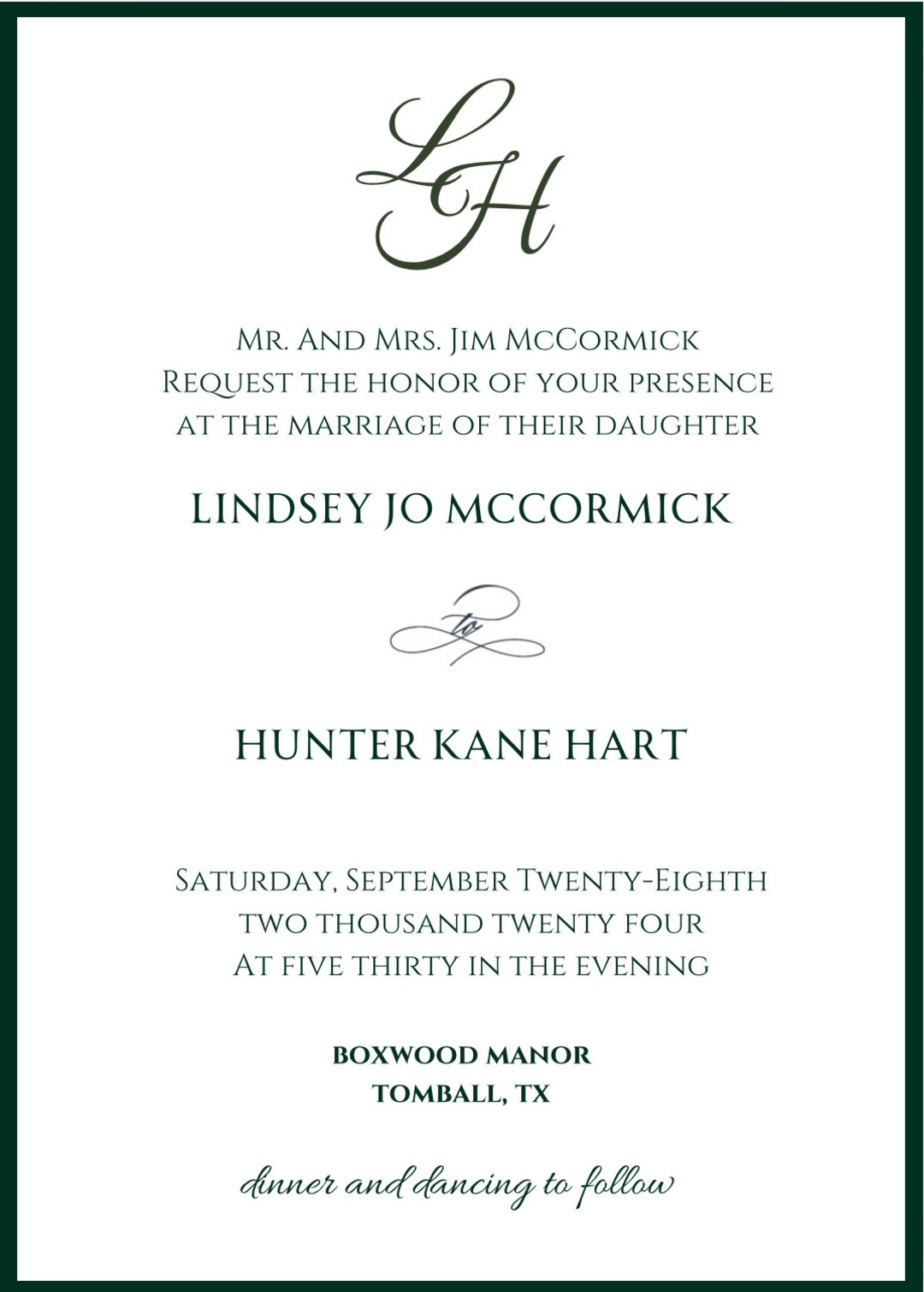 Wedding Invitation - Editable Template - Etsy