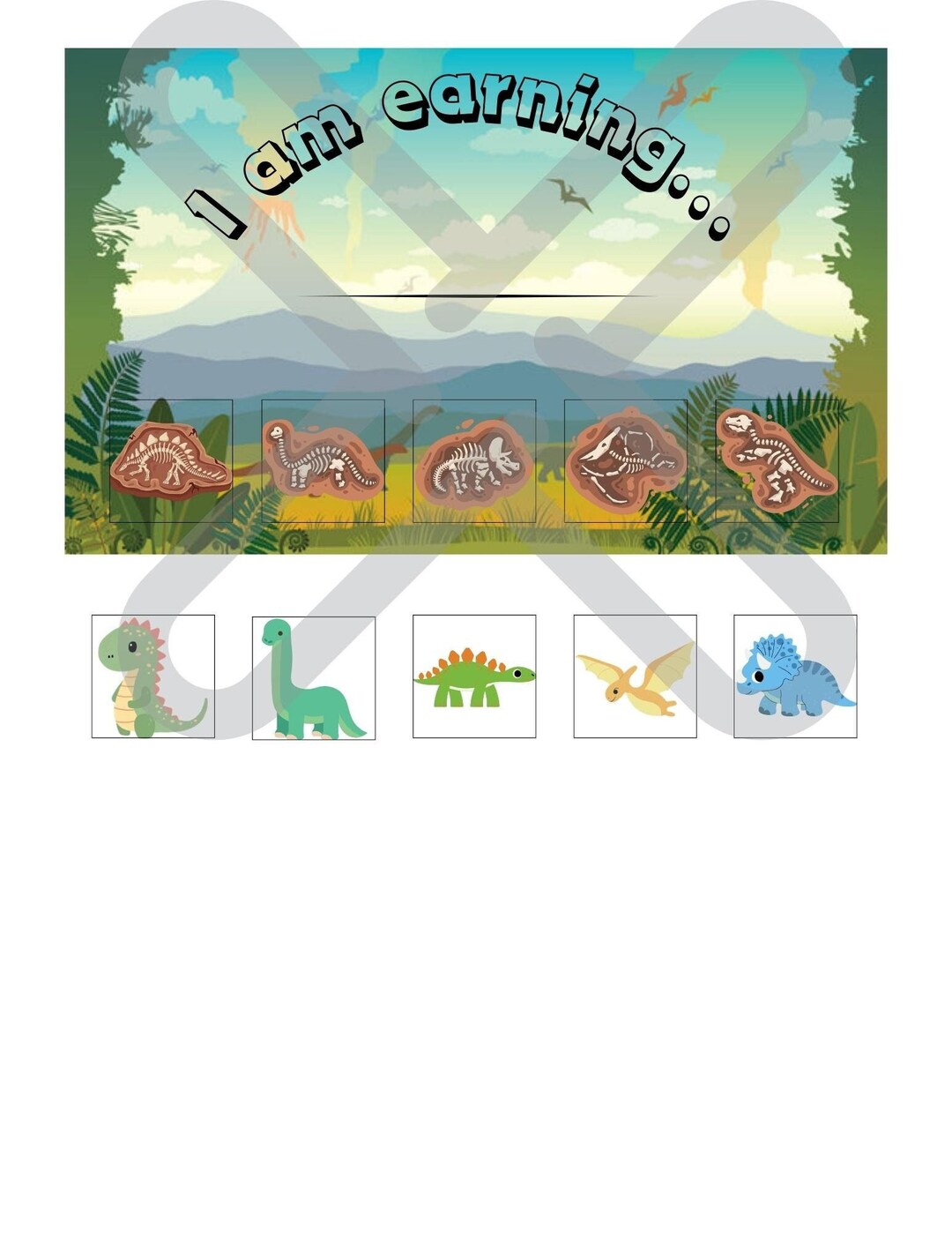Dinosaur Token Board - Etsy UK