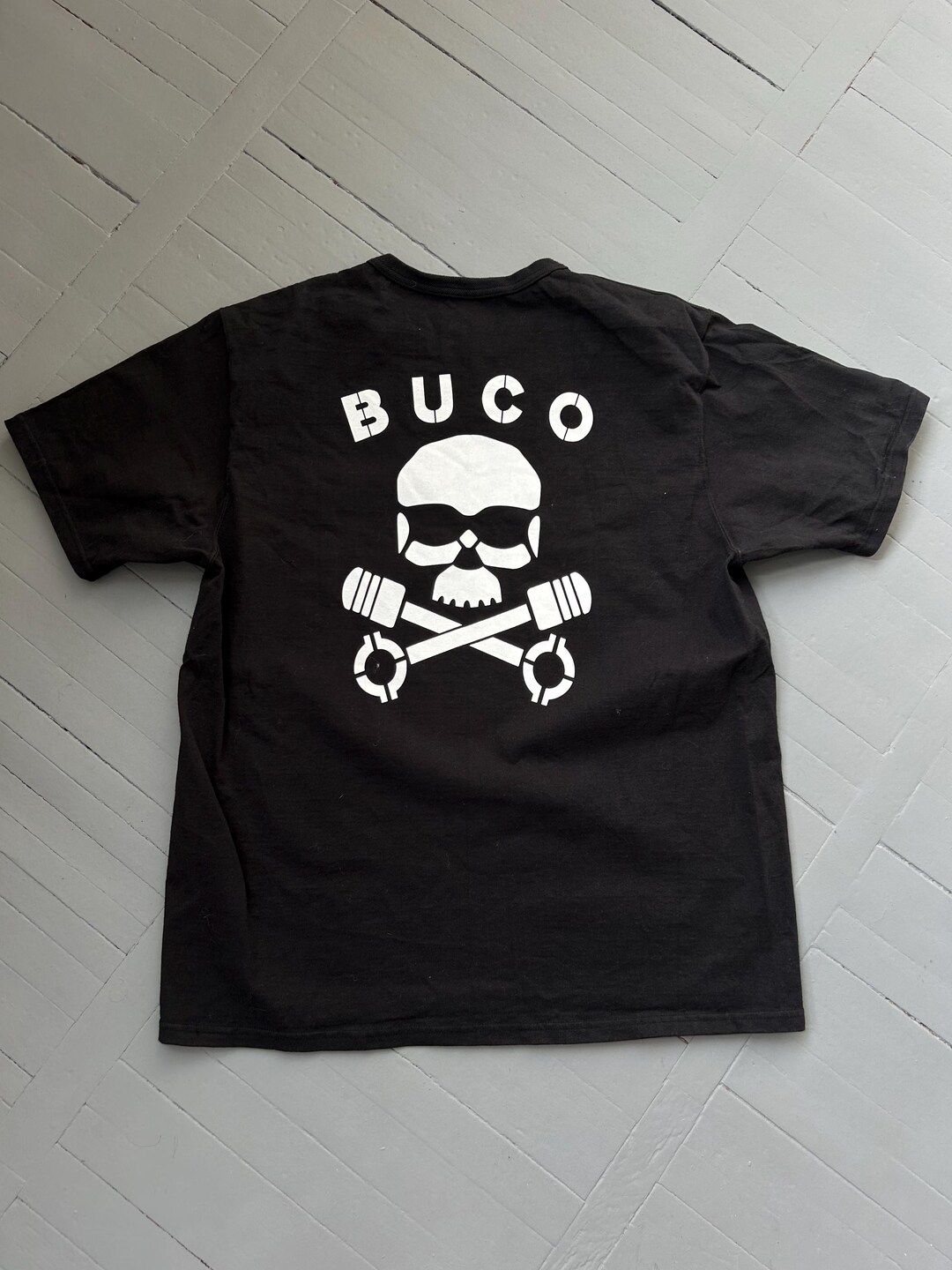 The Real Mccoy's Buco T-shirt Black Cotton Size Xl From Japan - Etsy