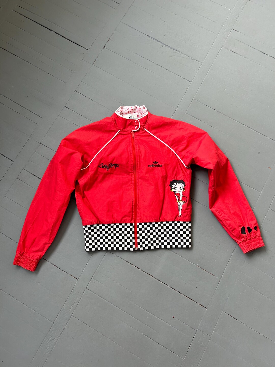 2006 Adidas Adicolor R4 Red Series Betty Boop Bomber Jacket Size 14 - Etsy