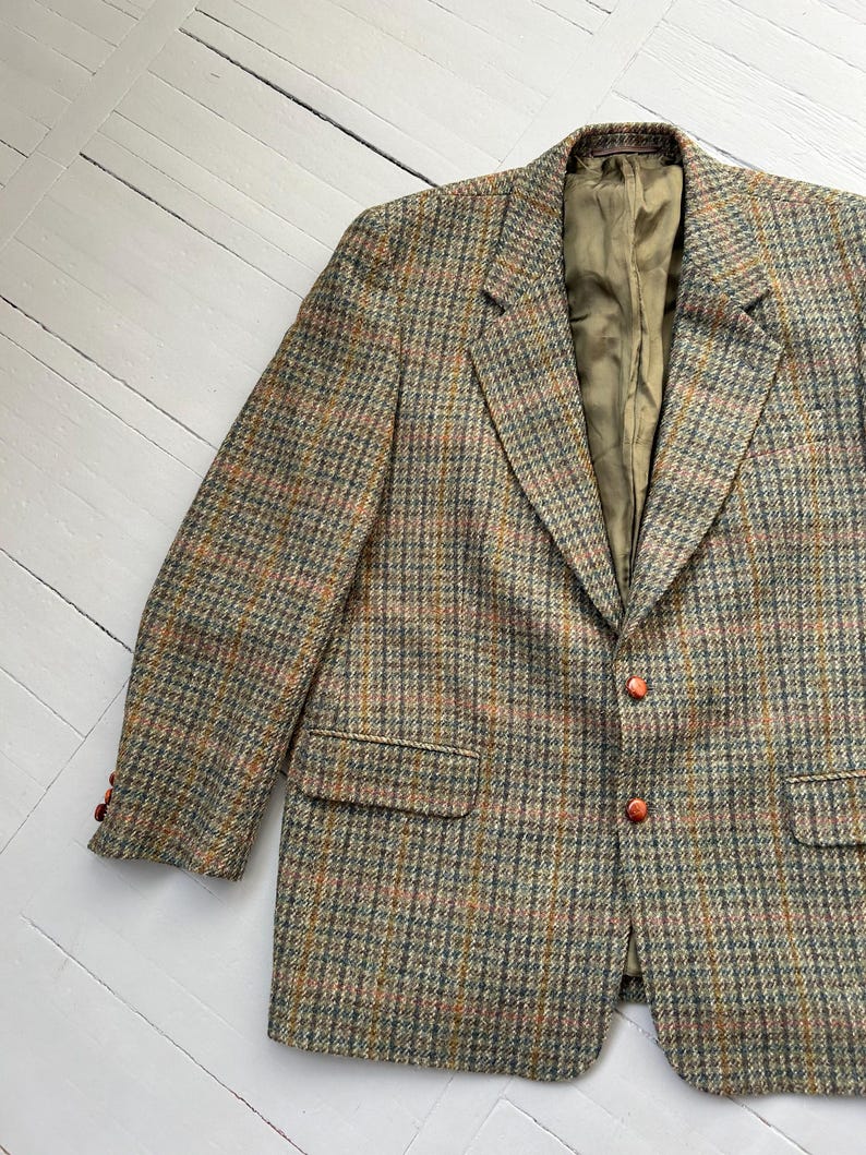 Vintage Harris Tweed Men's Blazer Sportscoat Size 46/56 - Etsy