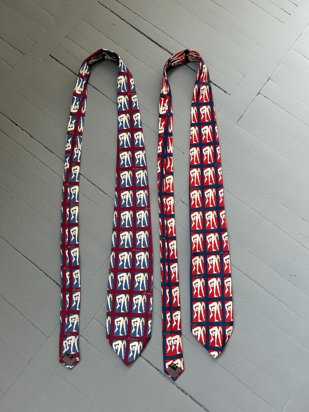 Vintage Rare Pablo Picasso Collection Mens Tie Silk Hand Spadem Made in ...