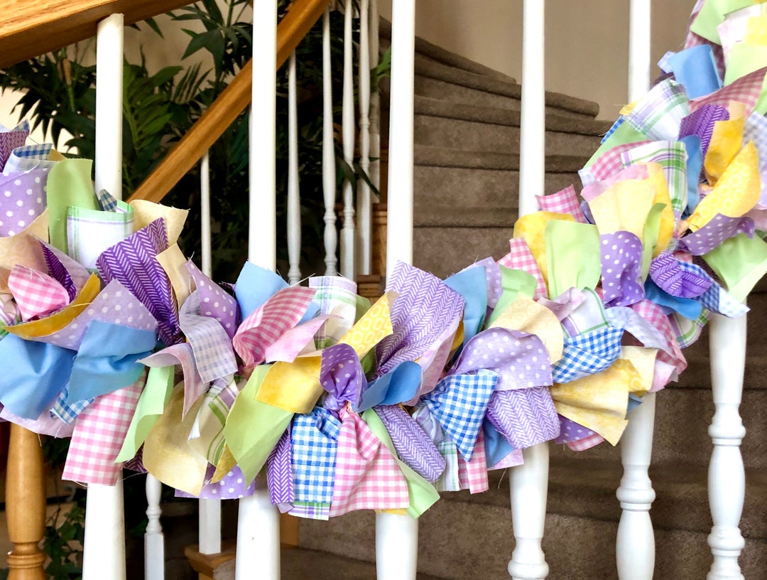 Pastel Fabric Garland: Spring Easter Party Decoration. - Etsy