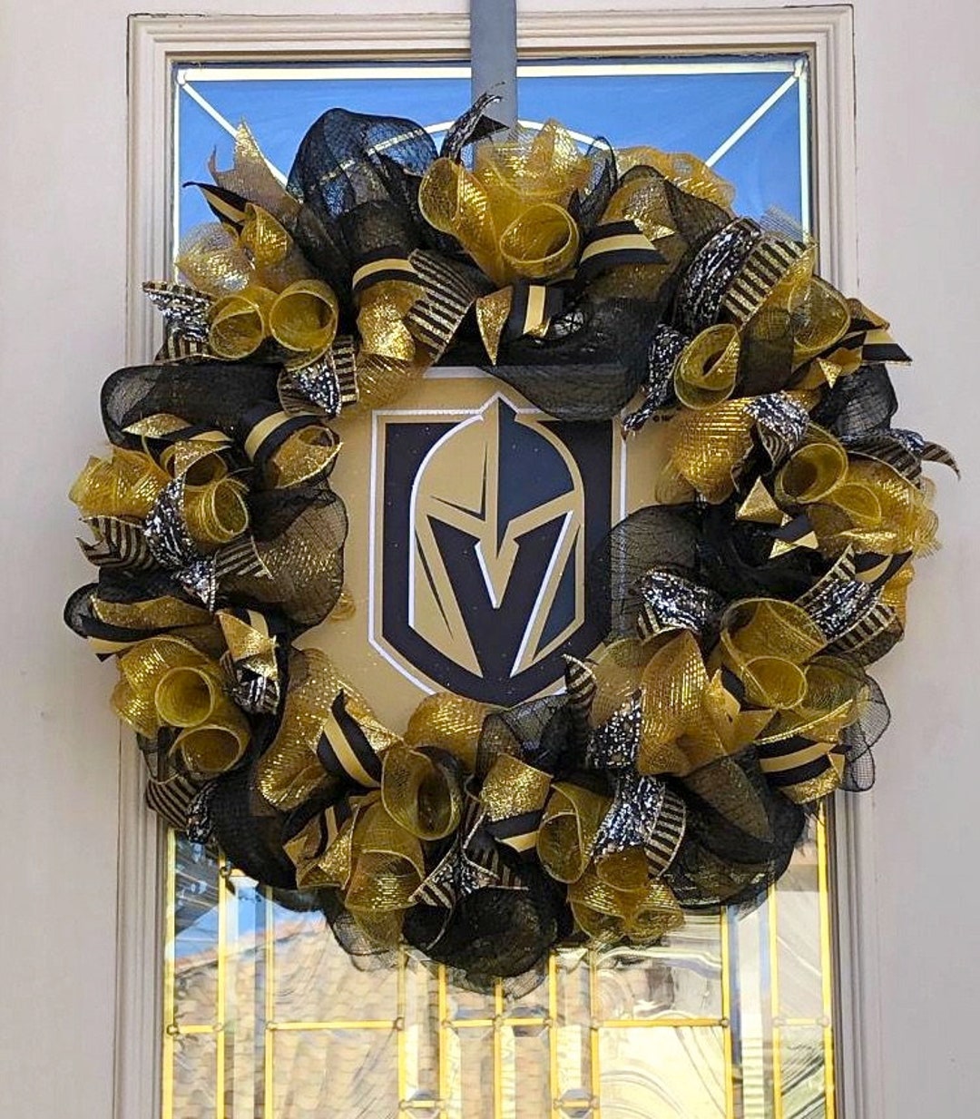 Vegas Golden Knights Wreath,vgk Door Wreath,pro Sports Team Wreath ...