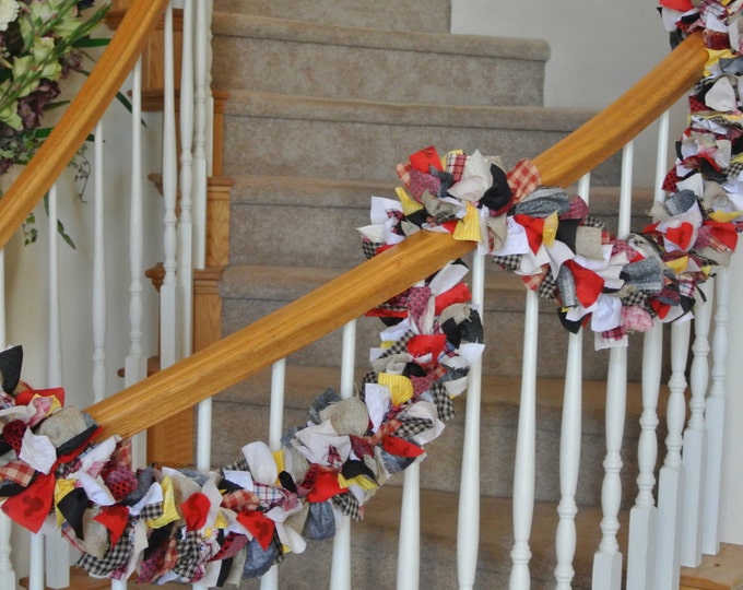 Mickey Mouse Themed Garland in Black Red and Yellowsparty - Etsy