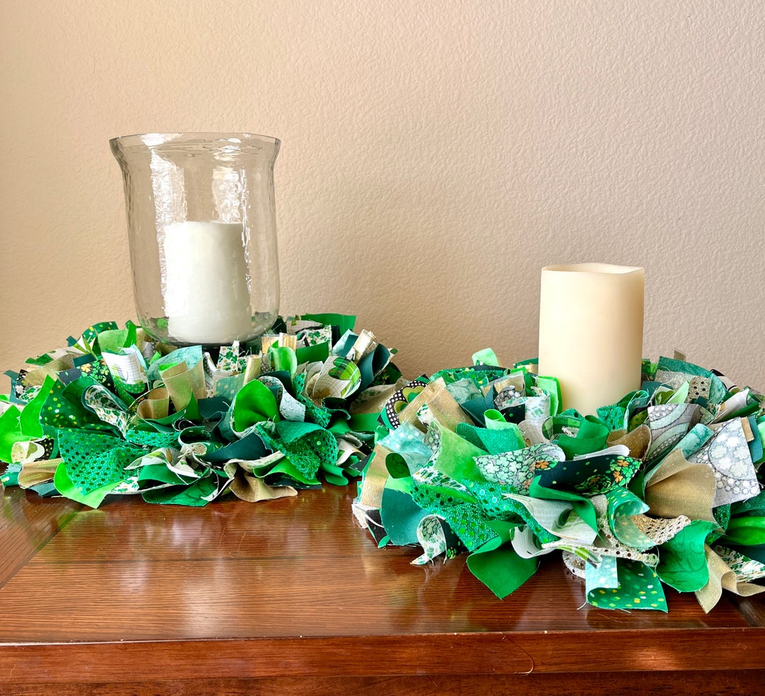 Sparkling St. Patrick's Day Candle Ring,centerpiece for St.patrick's ...