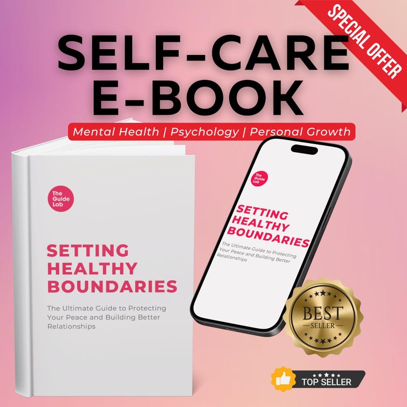 Setting Healthy Boundaries Guide | Self-care Workbook for Mental Health ...