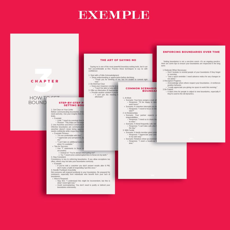 Setting Healthy Boundaries Guide | Self-care Workbook for Mental Health ...