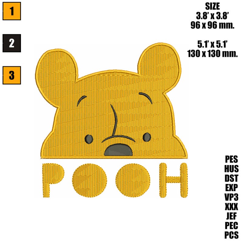 Winnie Pooh Embroidery, Pooh Bear Machine Embroidery Design, Winnie ...