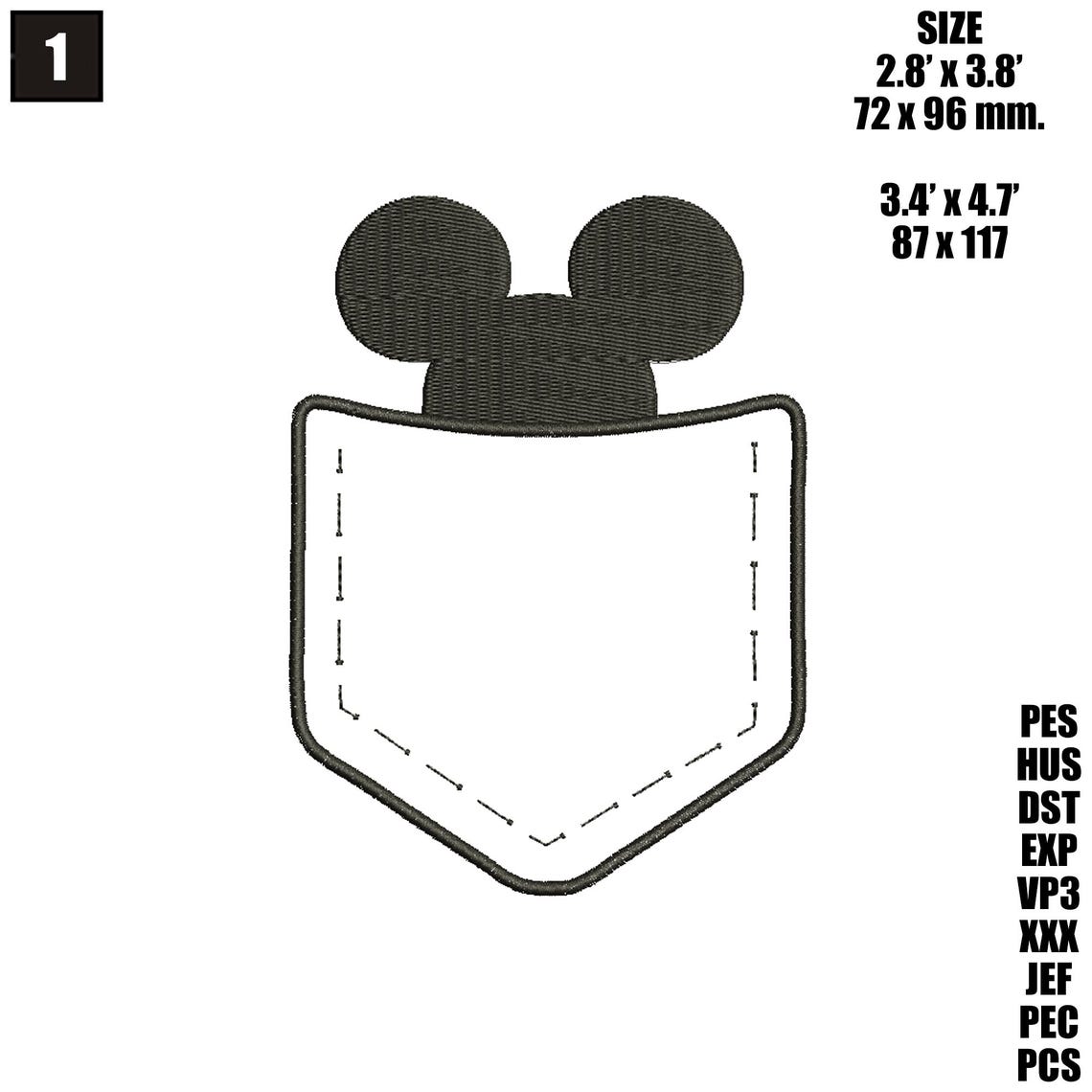 Machine Embroidery Mickey Minnie Mouse, Embroidery File Mouse Ears ...