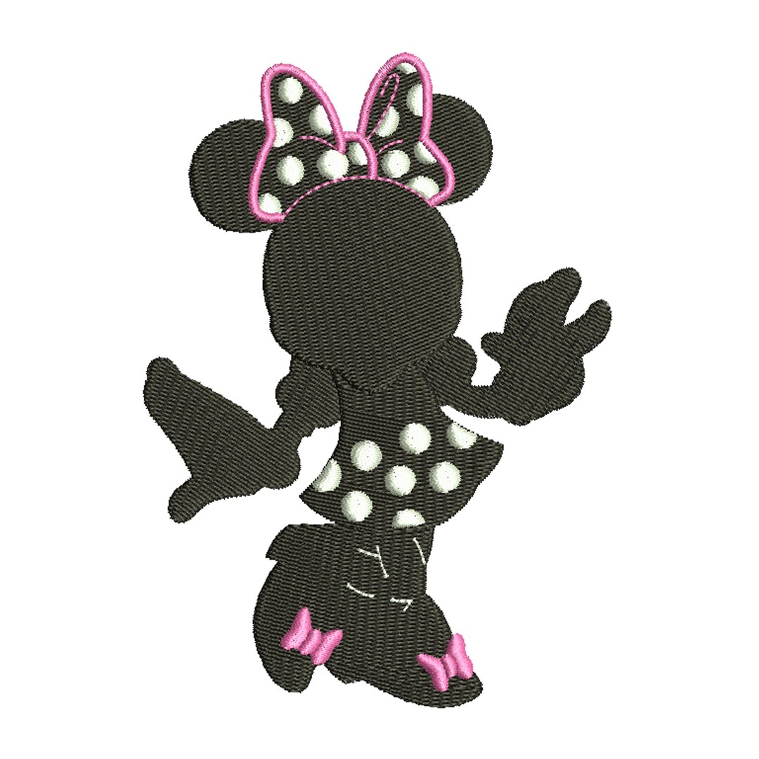 Minnie Mouse Machine Embroidery Design, Minnie Embroidery File Pes Jef ...