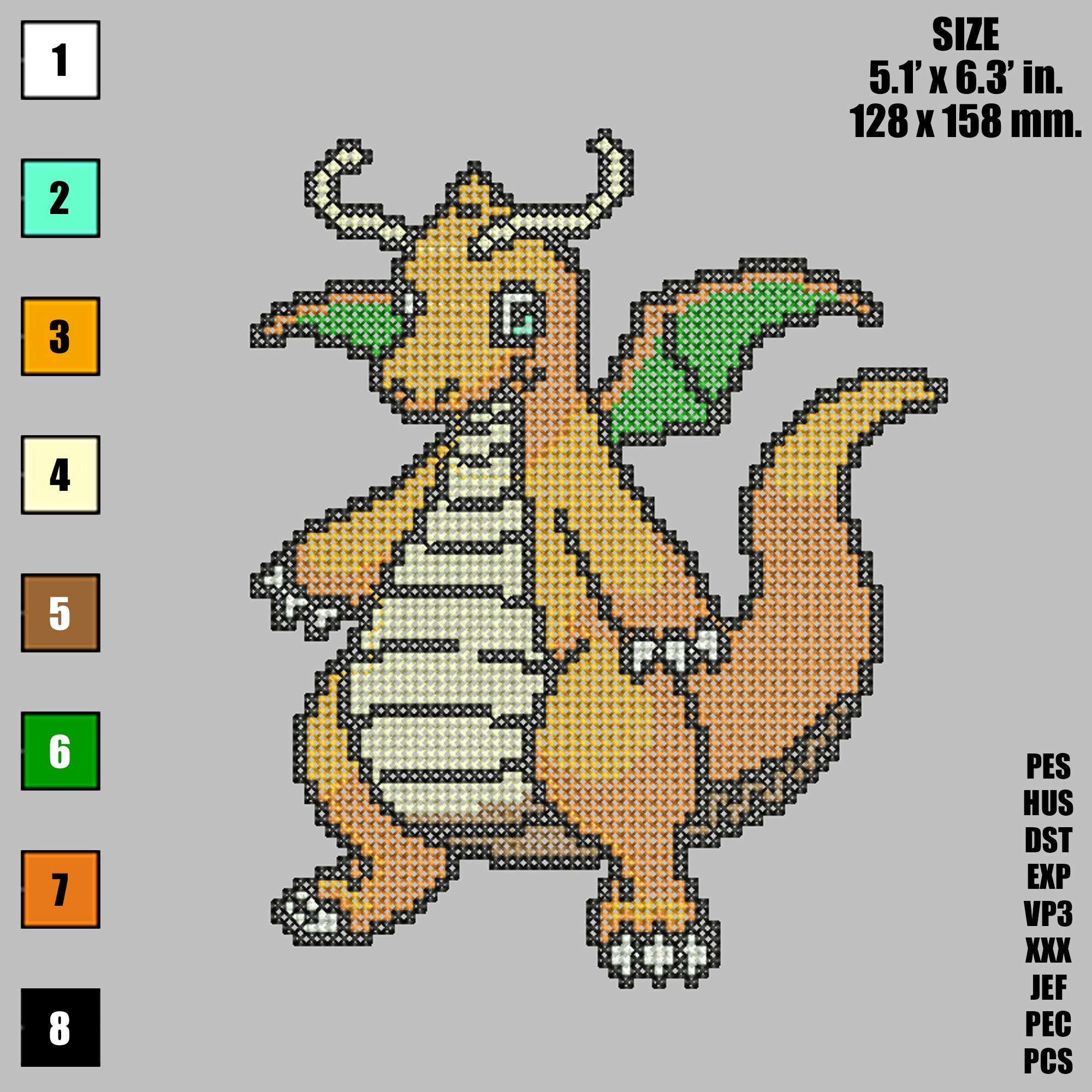 Pokemon Embroidery Design File, Machine Embroidery Design Pokemon ...