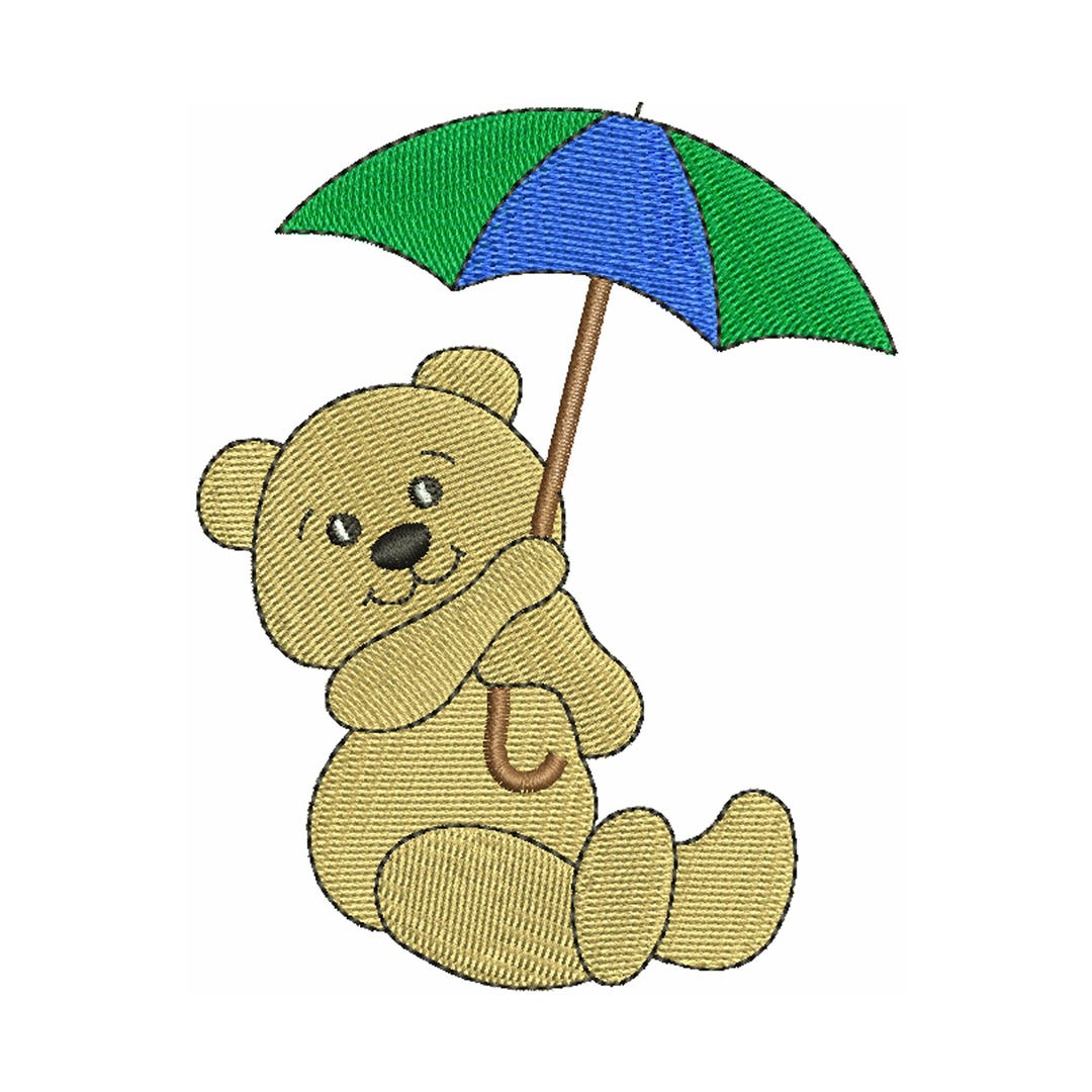 Bear Embroidery Design File, Classik Bear Machine Embroidery Design ...