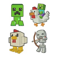 Gaming Creeper, Weapons and Steve Pack Embroidery Design. - Etsy