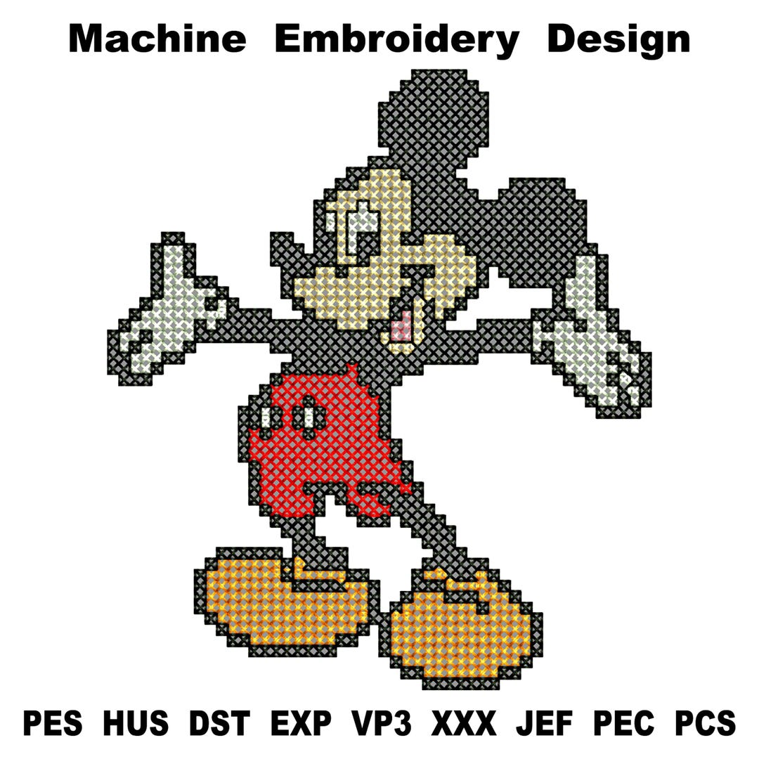 Mickey Mouse Embroidery Design File, Mickey Machine Embroidery Design ...