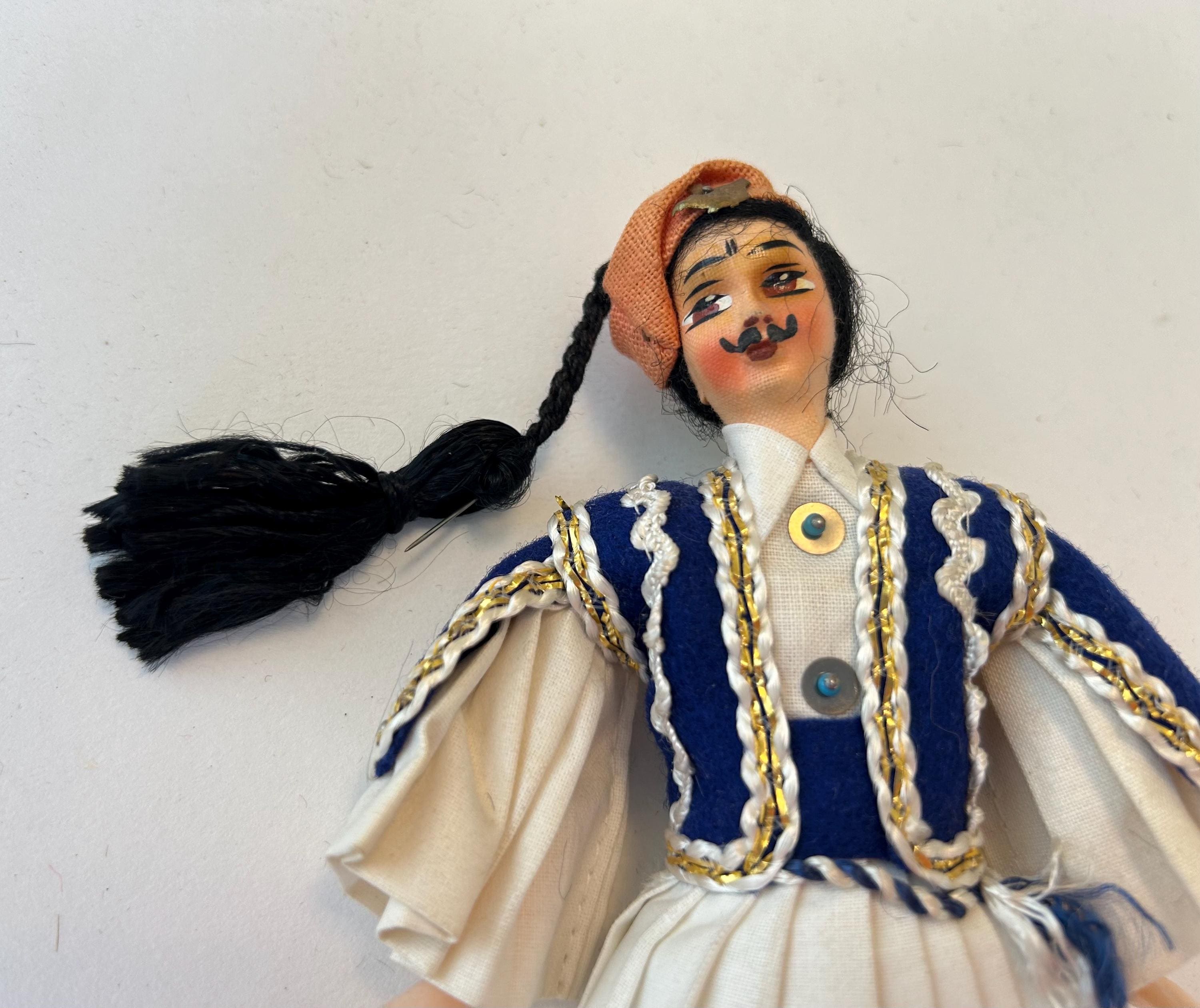 Vintage Traditional Greek Doll Traditional Dress Souvenir Greek Man ...